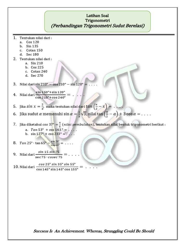 5.tugas Perbandingan Trigonometri Sudut Berelasi Part 1 | PDF | Trigonometric Functions ...