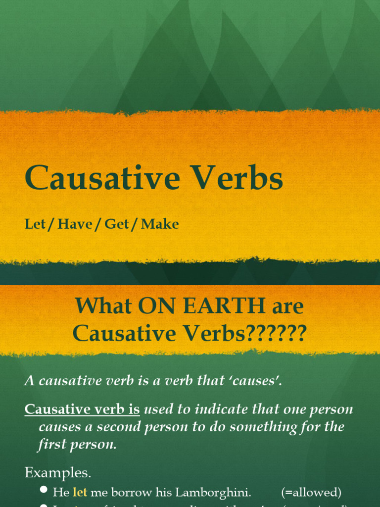 Causative & Help | PDF | Verb | Language Families