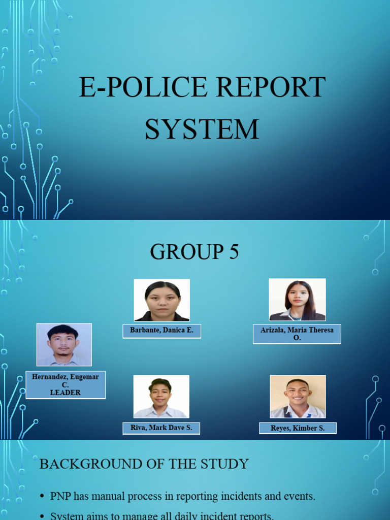 E-Police Report System | PDF | System | Computer Hardware