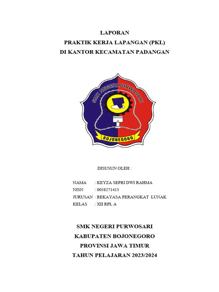 Laporan PKL 2024 Fix | PDF | Karier & Perkembangan