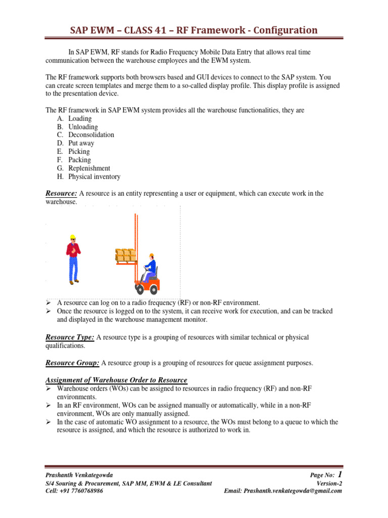 Ewm Class 41 Rf Framework Configuration Pdf Computing Software 