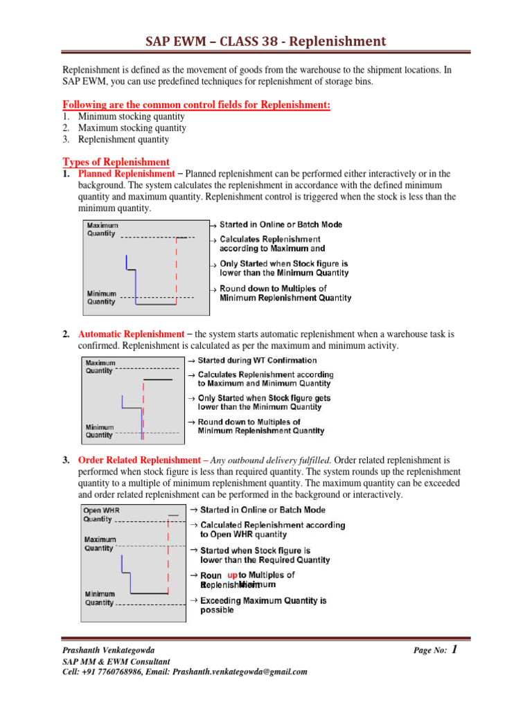EWM CLASS 38 - Replenishment | PDF | Warehouse | Computing