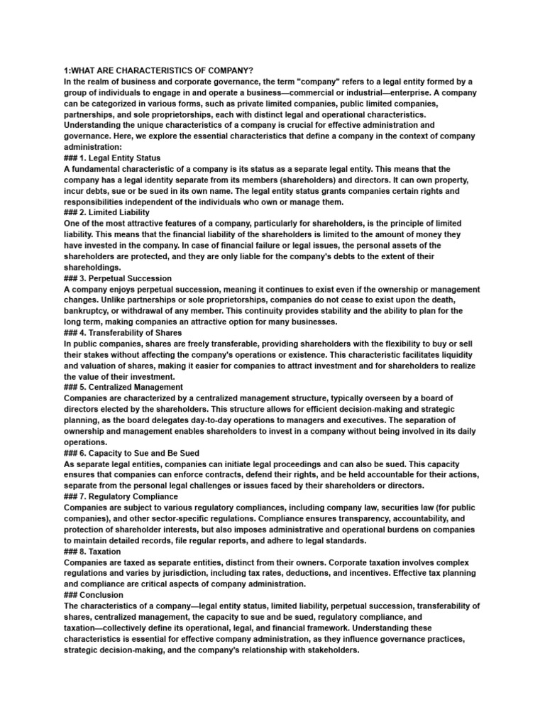 Company Bcom Pdf Limited Liability Partnership Governance