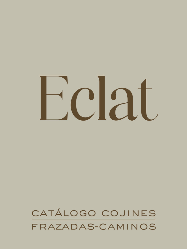 Cátalogo Eclat Cojines y Frazadas | PDF