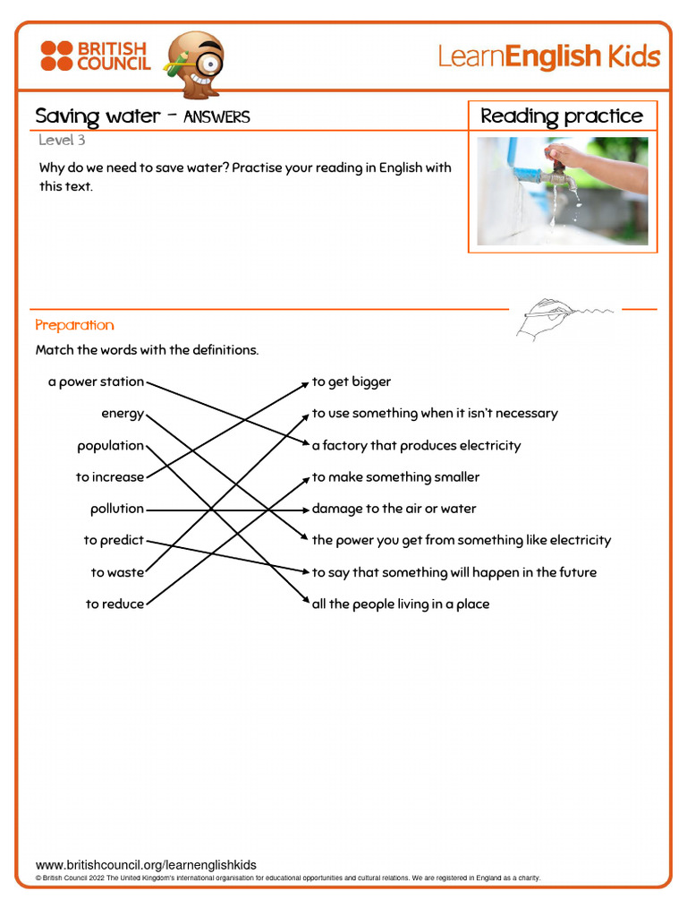 Reading Practice Saving Water Answers | PDF | Home & Garden