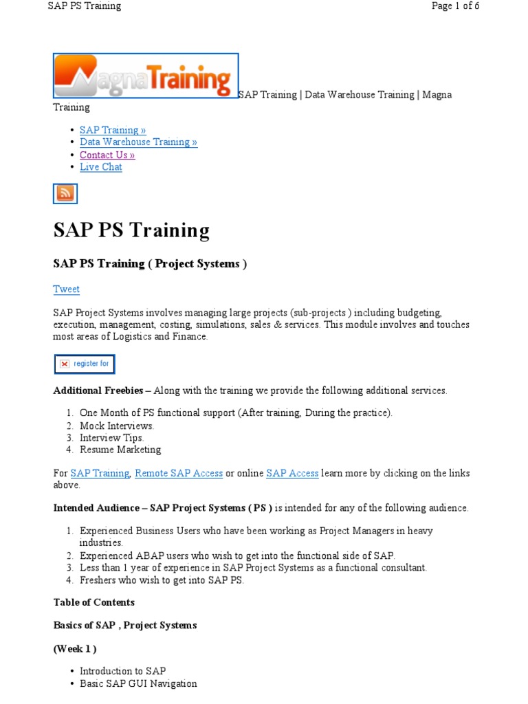 SAP PS Training (Project Systems) | PDF | Customer Relationship ...