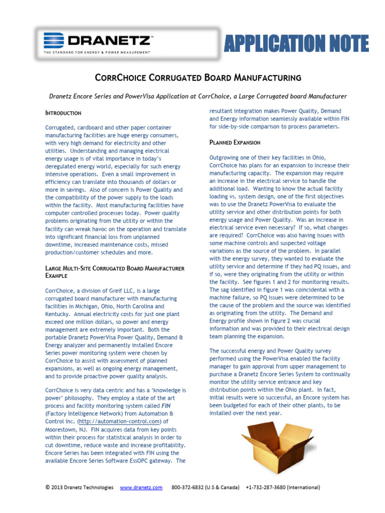 CorrChoice-Corrugated-Board-Manufacturing-Application-Note | PDF ...