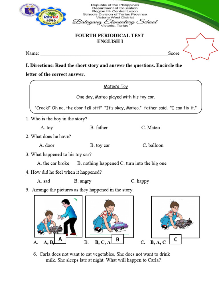PT - English 1 - Q4 V3 | PDF