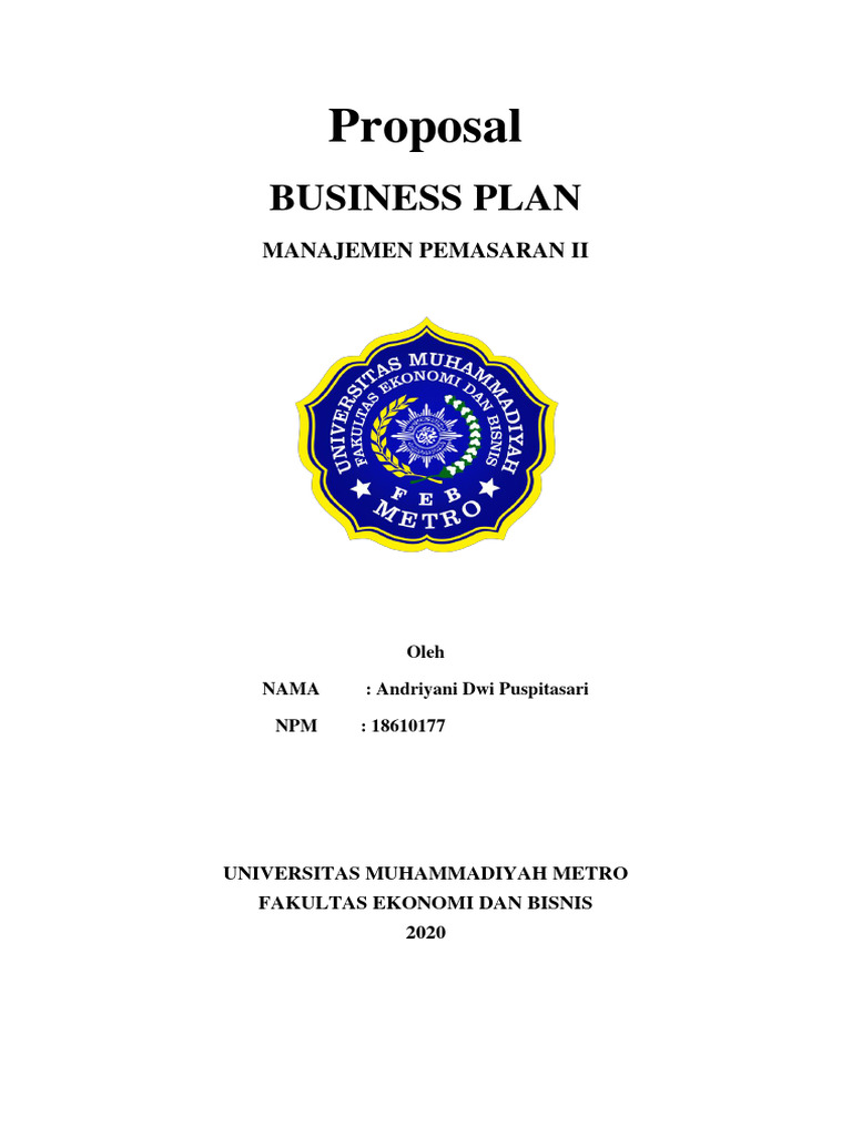 Proposal Usaha Piscok Lumer Unik | PDF