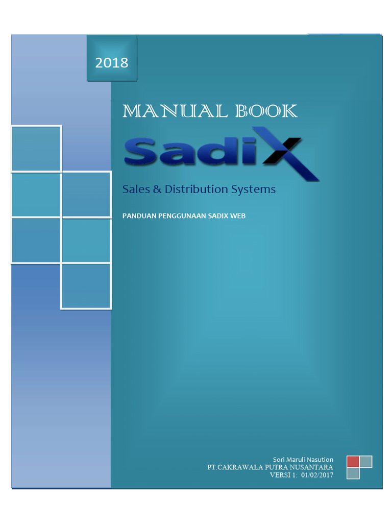 Manual Book Sadix Web 2018 | PDF