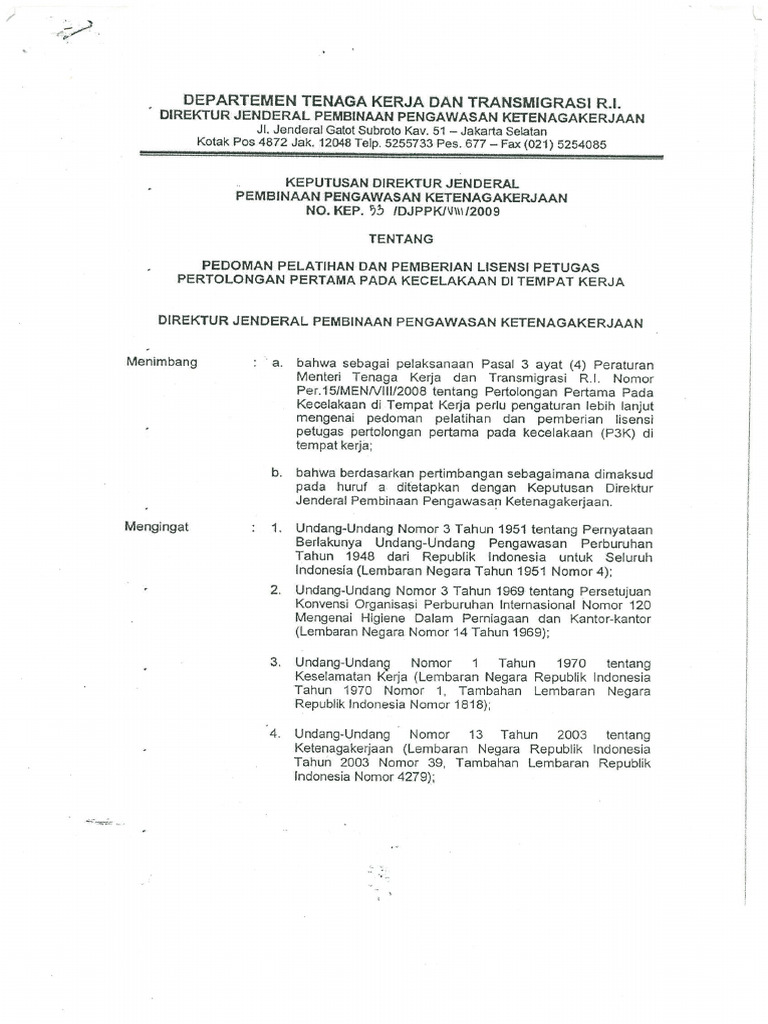 Peraturan Terkait Dengan Pelatihan P3K | PDF