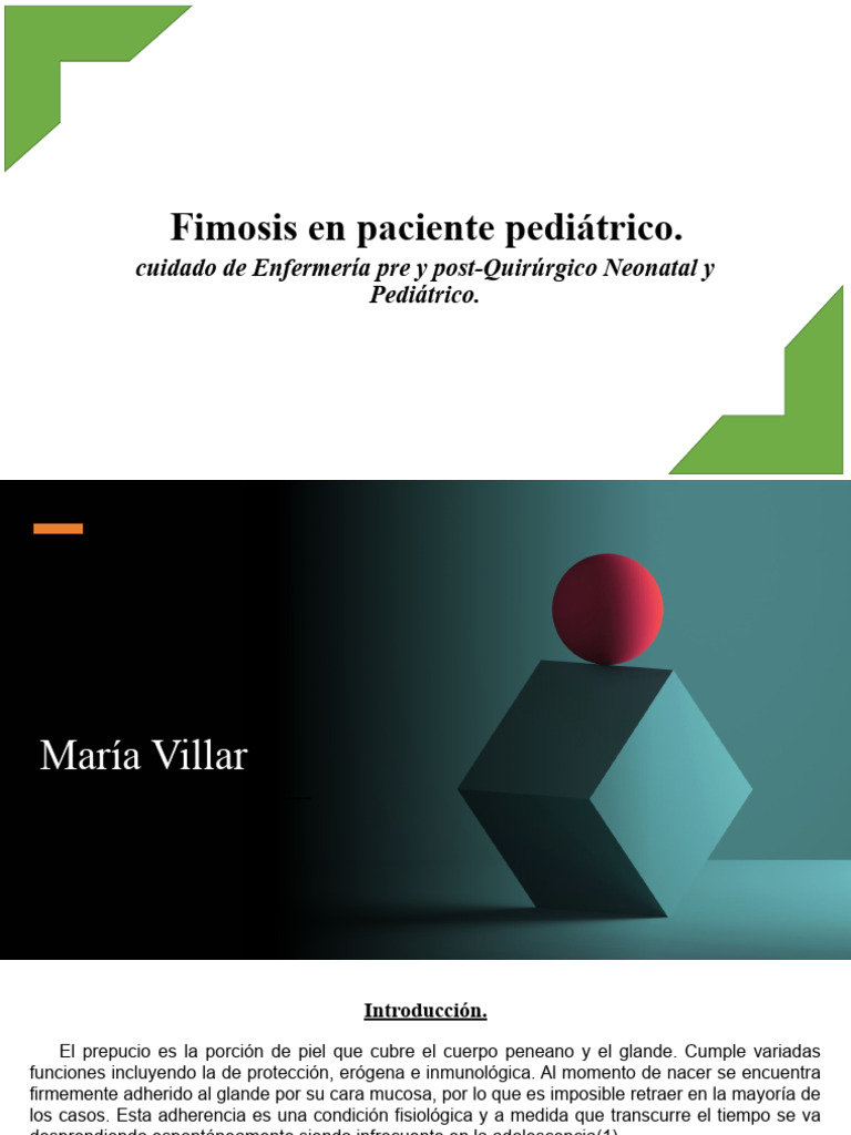 Fimosis en Pediatría: Diagnóstico y Cuidados | PDF | Ciencia y matemáticas