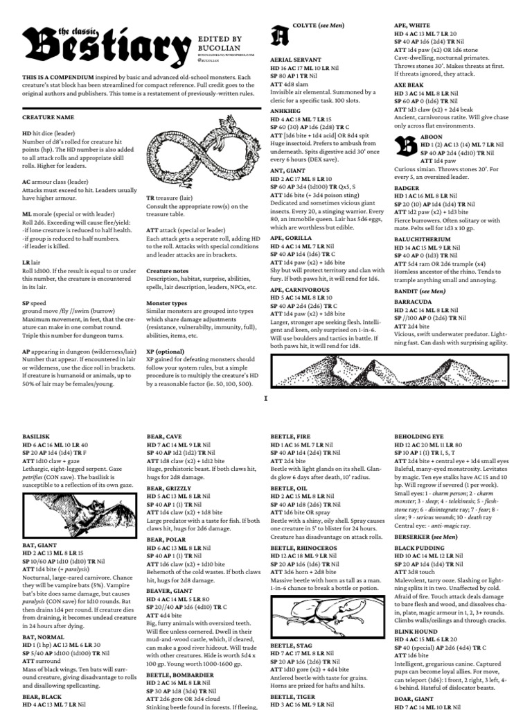 Knave Bestiary: Creature Encounters | PDF | Devil