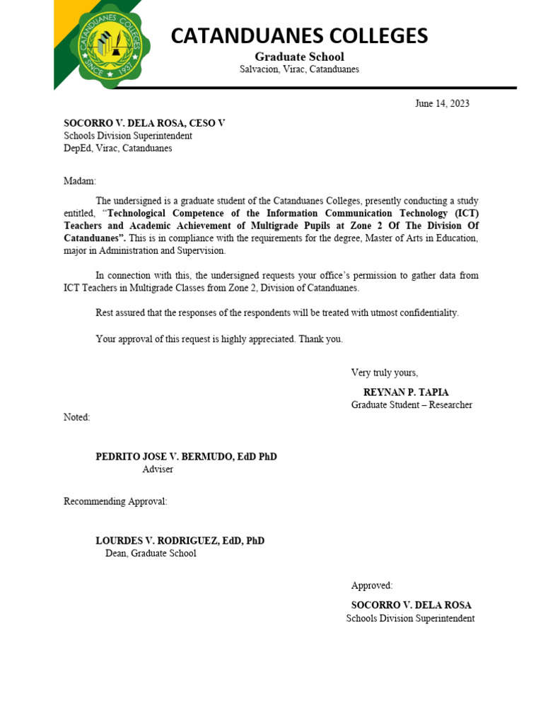 TAPIA Request Letter 1 | PDF | Information And Communications ...