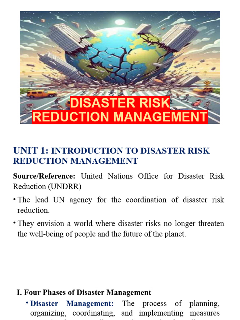 Unit 1. DRRM Intro | Download Free PDF | Emergency Management | Risk