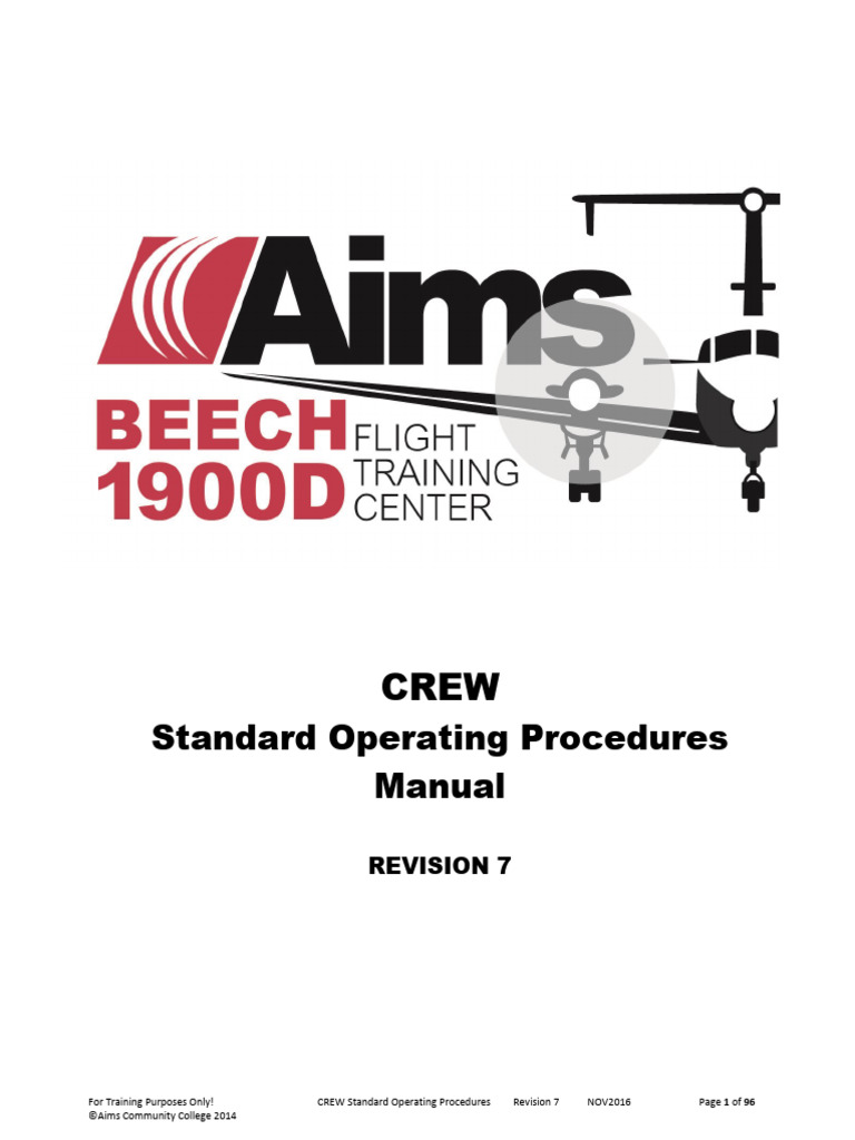 Aims Crew Sop Rev 7 | PDF | Takeoff | Air Traffic Control