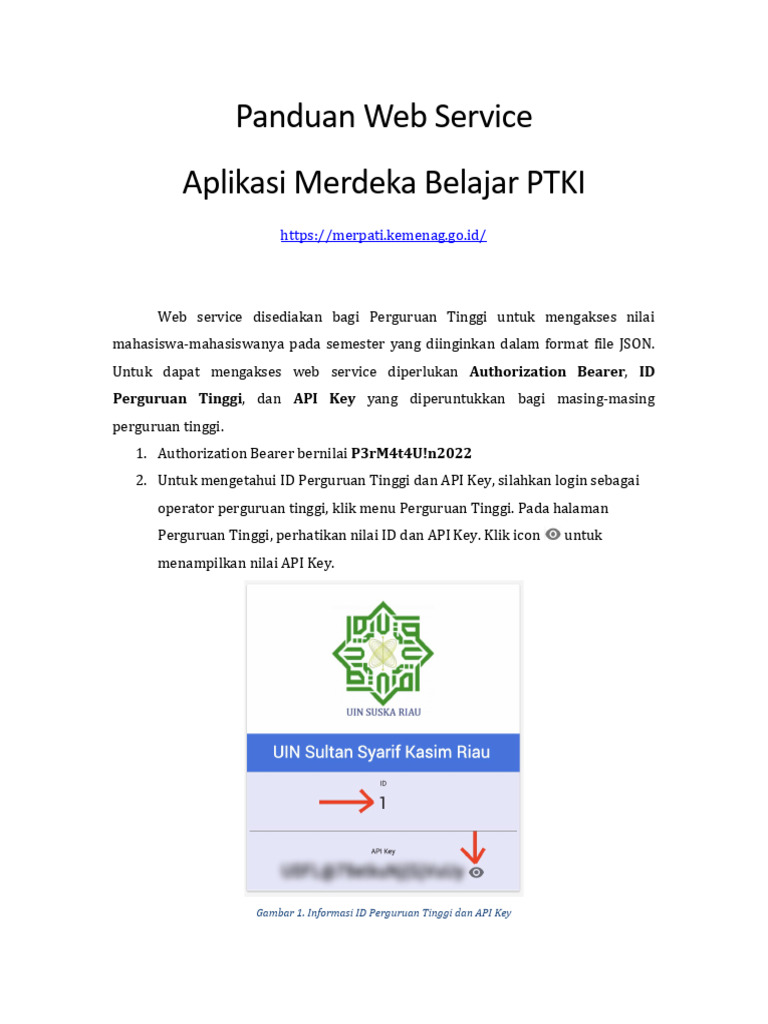 Panduan Web Service Nilai PTKI | PDF | Komputer