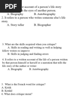 Creative Nonfiction 2nd Quarter Exam | PDF | Narrative | Creative ...