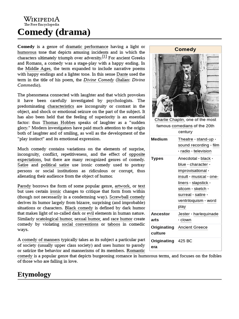 Comedy (Drama) | PDF