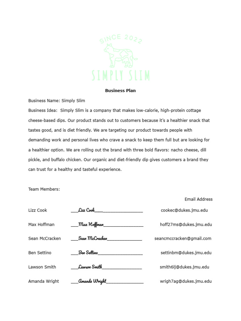 Business Plan Final Draft | PDF