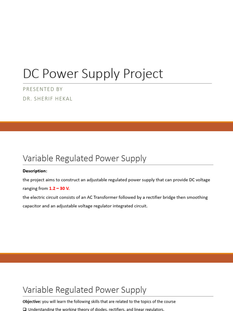 DC Power Supply Project | PDF | Power Supply | Rectifier