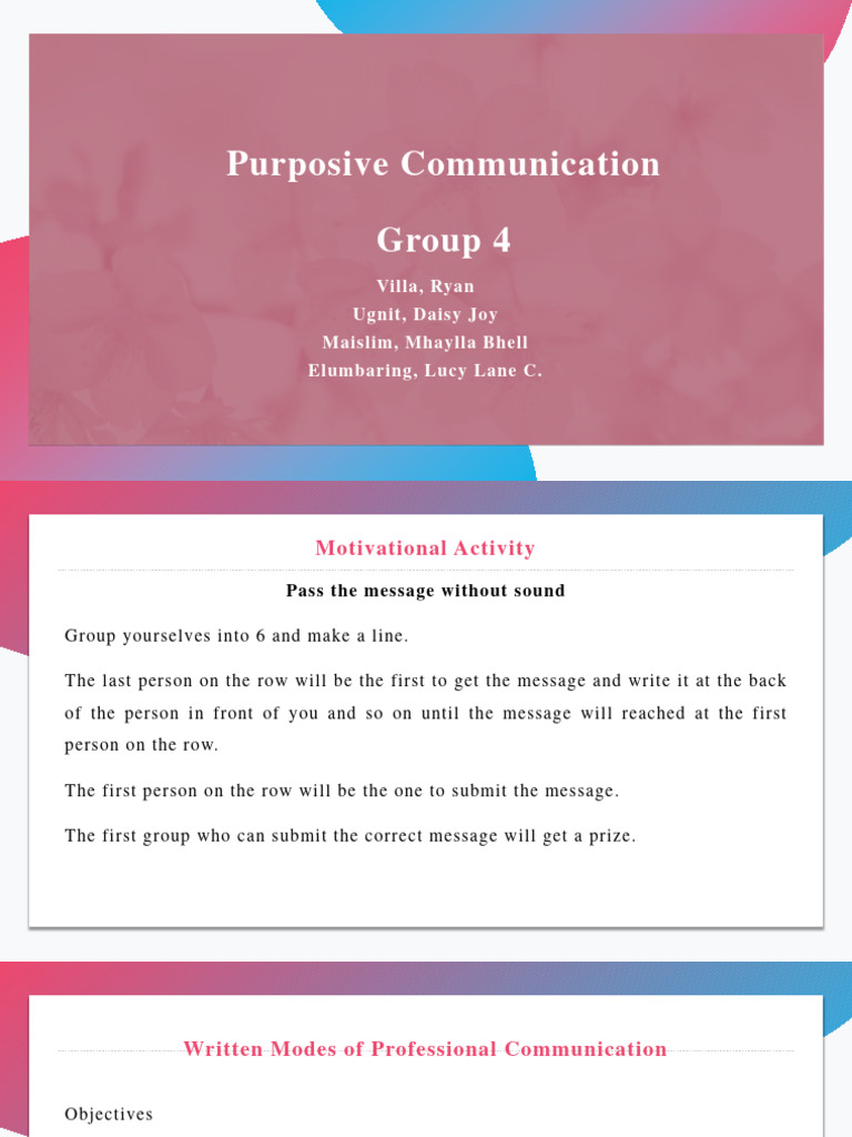 Group 4 Written Modes of Communication | PDF | Memorandum | Paragraph