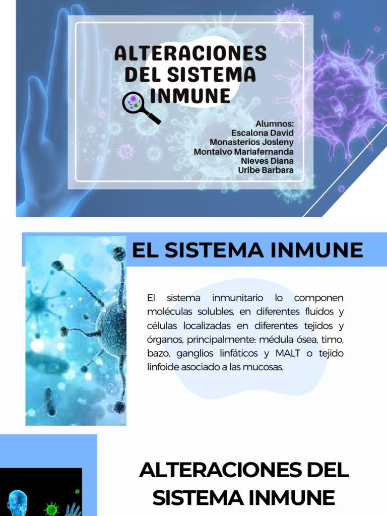 alteraciones del sistema inmune | PDF | Sistema inmune | Linfocitos