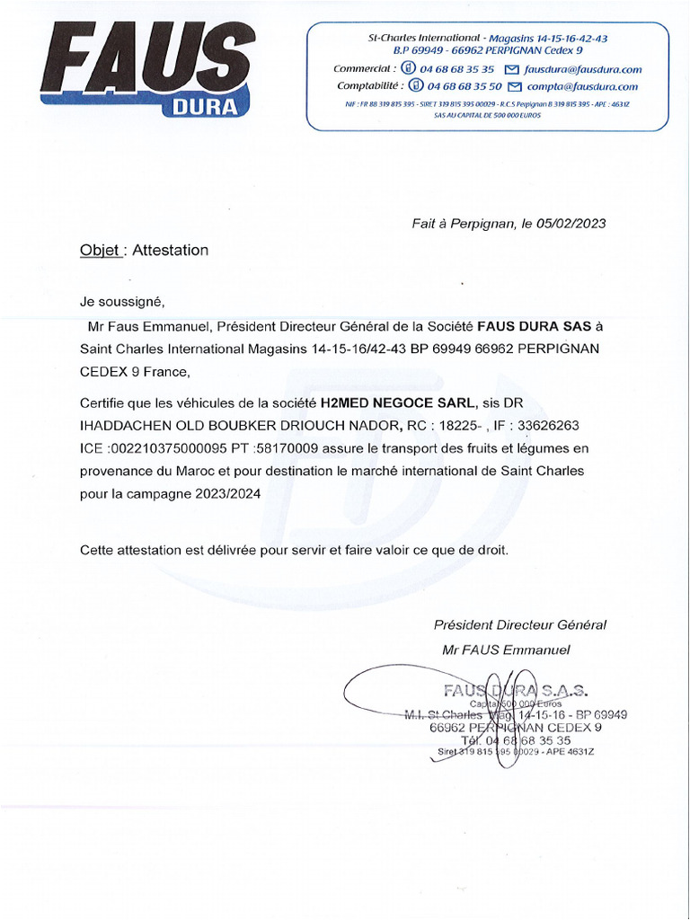 Attestation Visa 01 | PDF