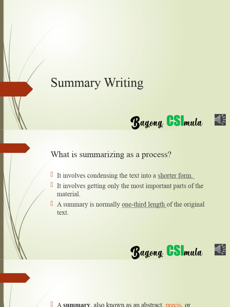 Guide to Effective Summary Writing | PDF | Cognitive Science