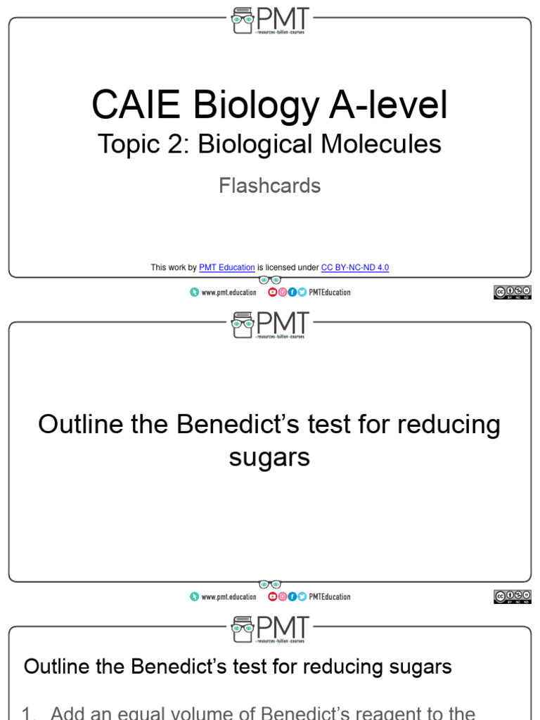 Flashcards - Topic 2 Biological Molecules - CAIE Biology A-Level (2022 ...