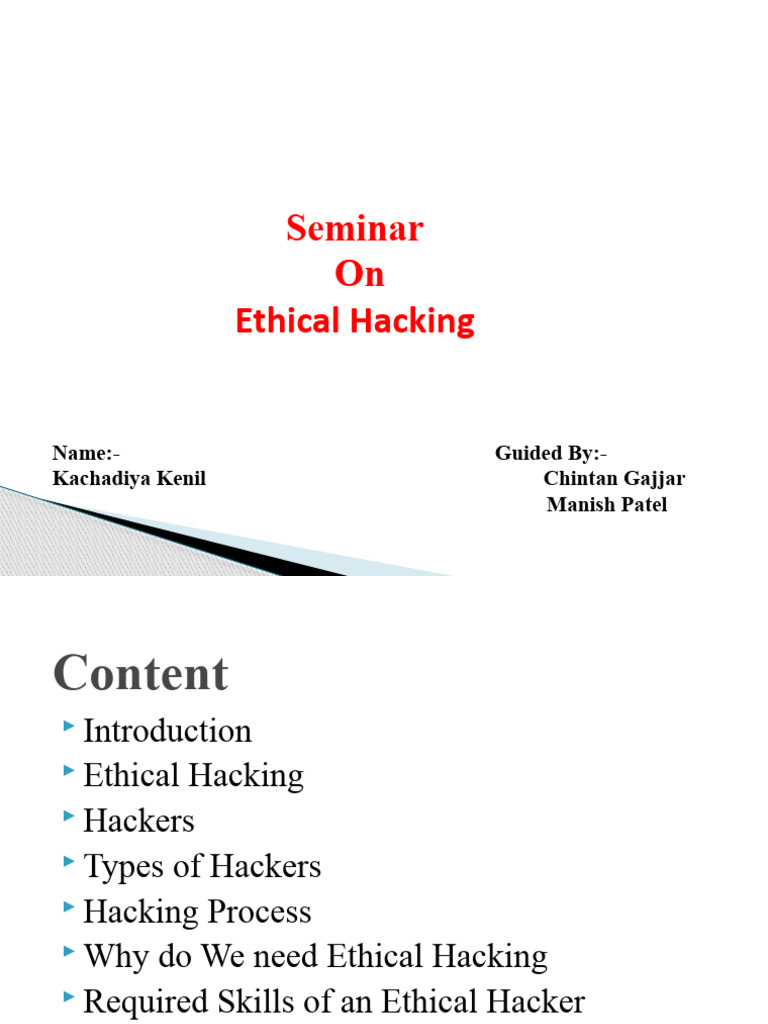 Ethical Hacking: Pros and Cons | PDF | Security Hacker | White Hat ...