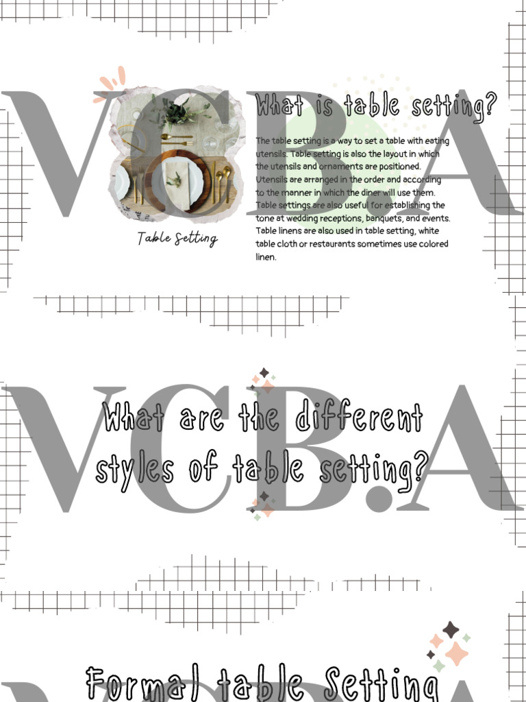 Table Setting | PDF | Tableware | Restaurants