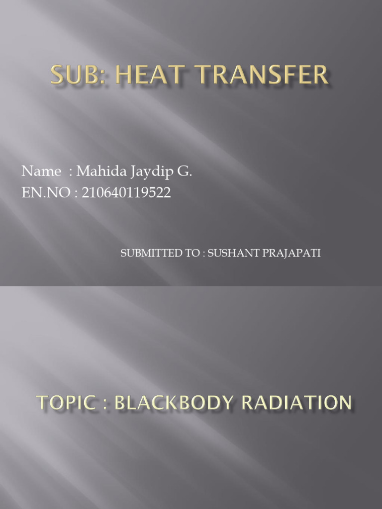 HT PPT PDF | PDF | Emission Spectrum | Electromagnetic Spectrum