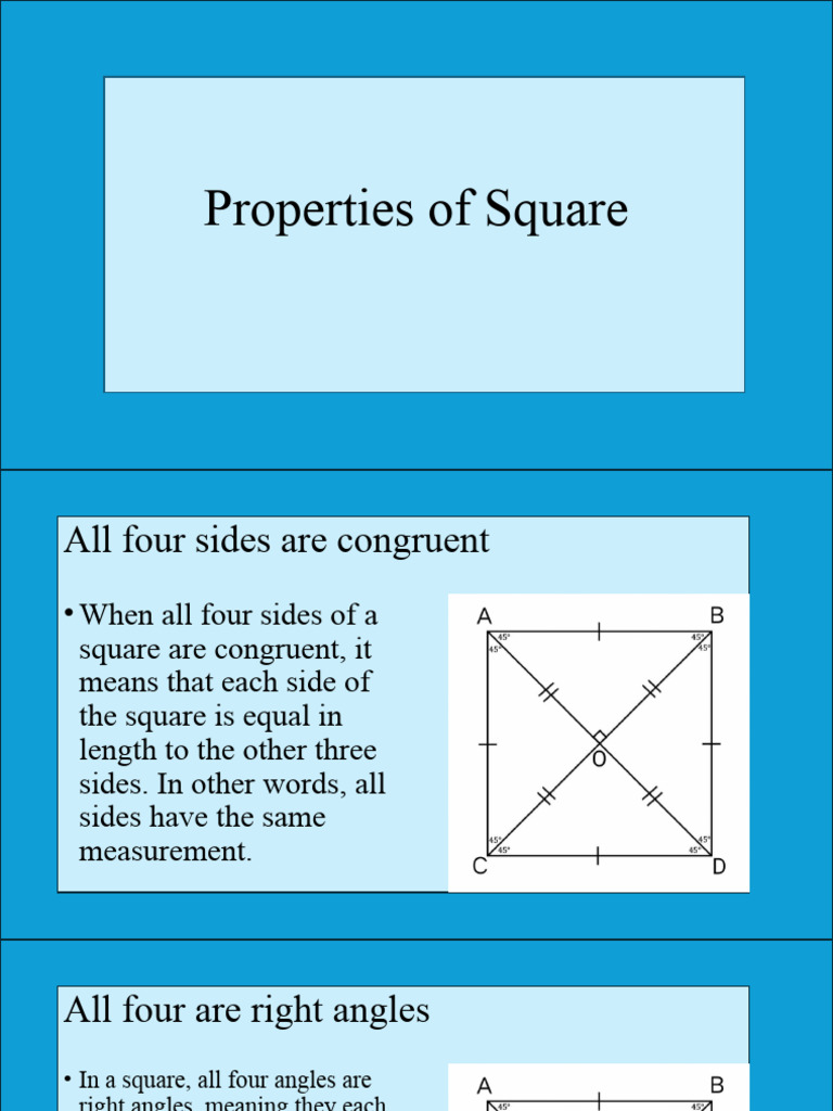 Properties of Square | PDF | Home & Garden