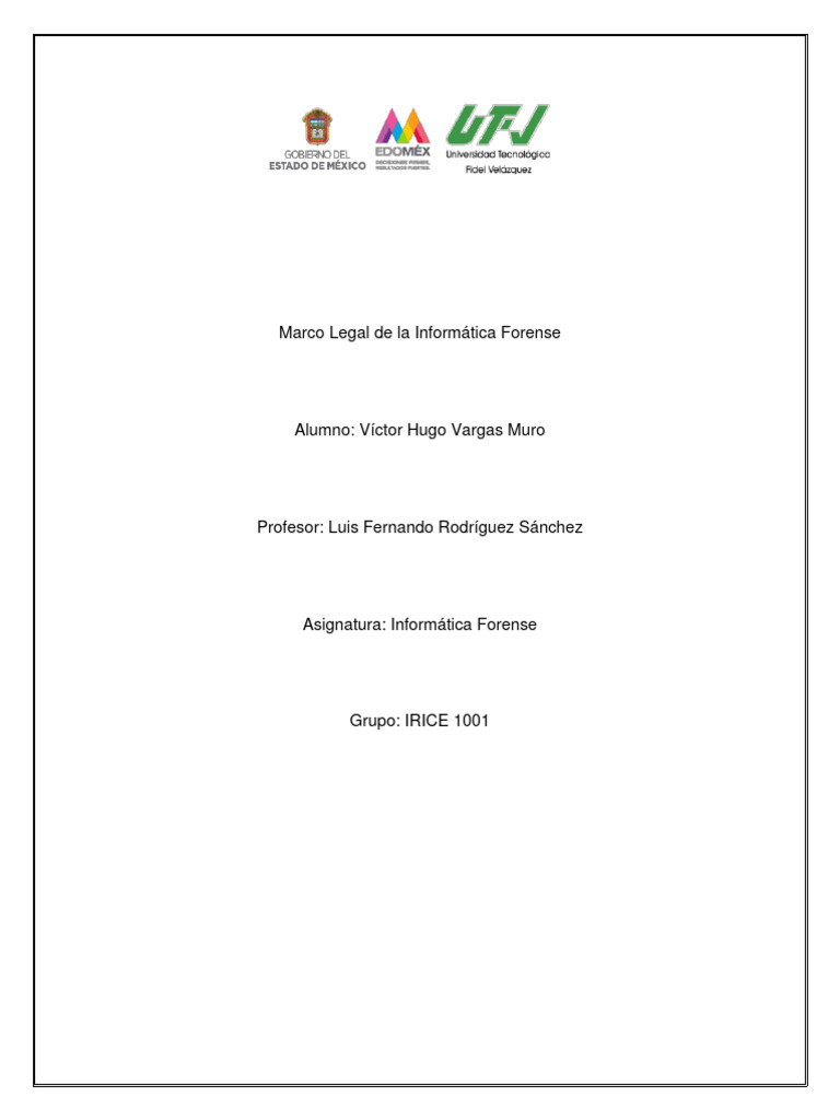 Marco Legal Informatica Forense | PDF | La seguridad informática ...