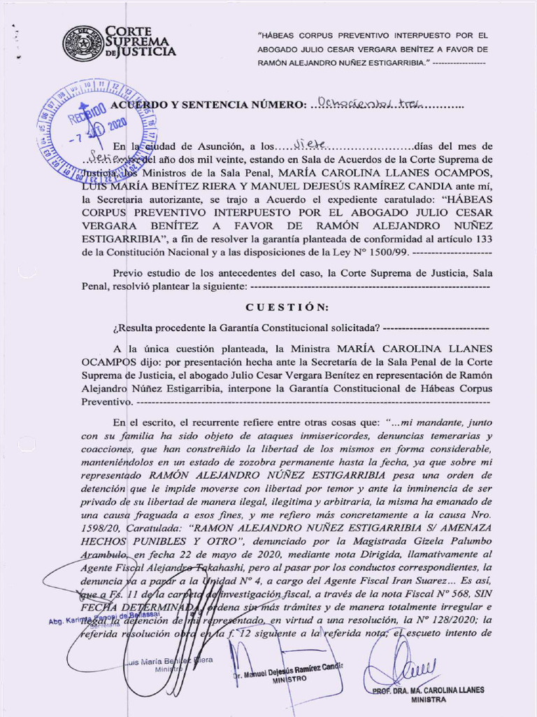 36 Habeas Corpus Preventivo | PDF | Habeas corpus | Fiscal 36 Habeas Corpus Preventivo | PDF | Habeas corpus | Fiscal