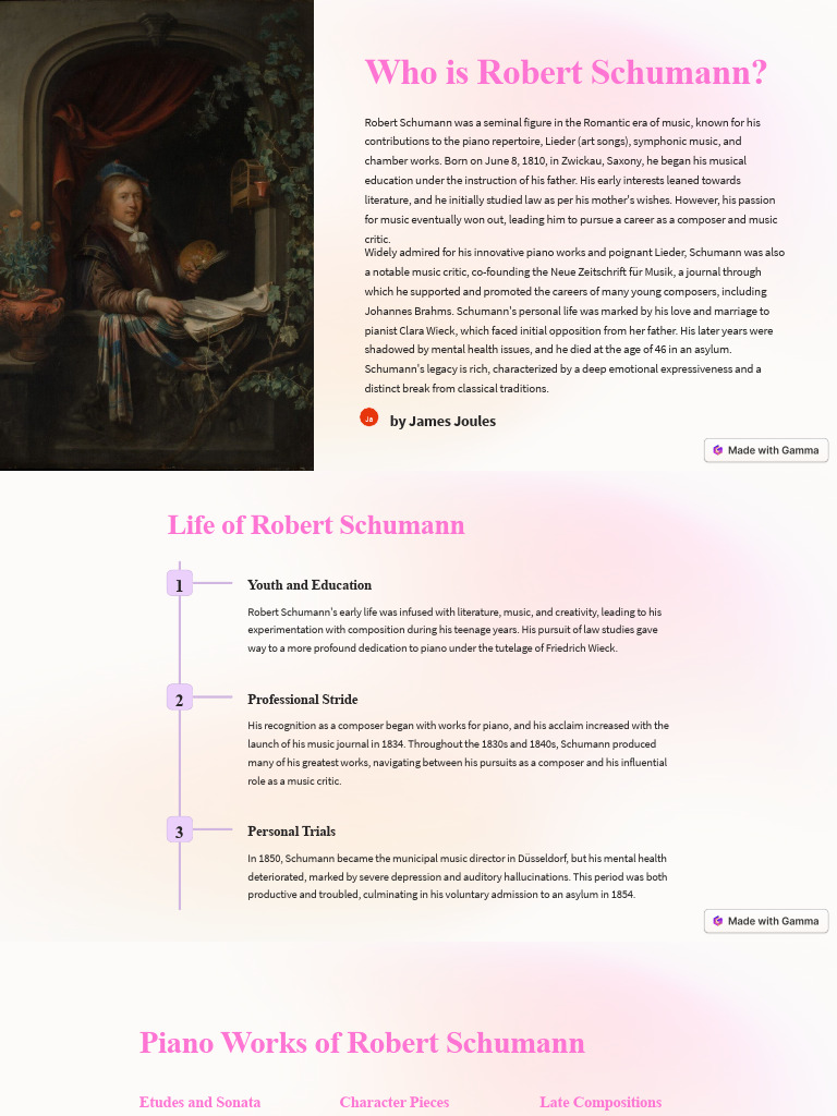 Robert Schumann: Life and Musical Legacy | PDF | Robert Schumann ...
