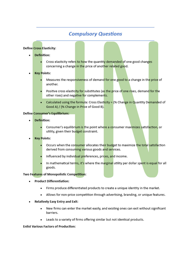 Eco 1st Sem | PDF | Monopoly | Microeconomics