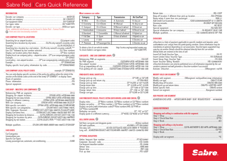 Gds Sabre | PDF | Voucher | Hybrid Vehicle