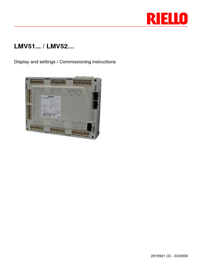 Display and Settings Commissioning Instructions LMV51 LMV52 EN | PDF ...