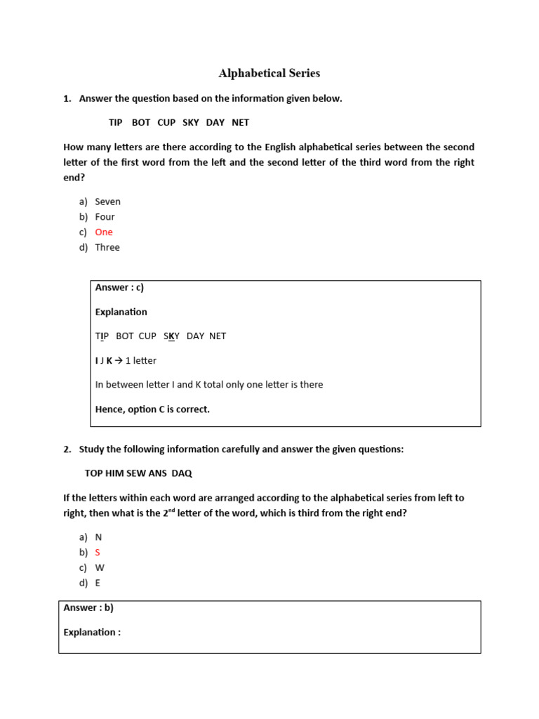 Alphabetical Series | PDF | Collation | Orthography
