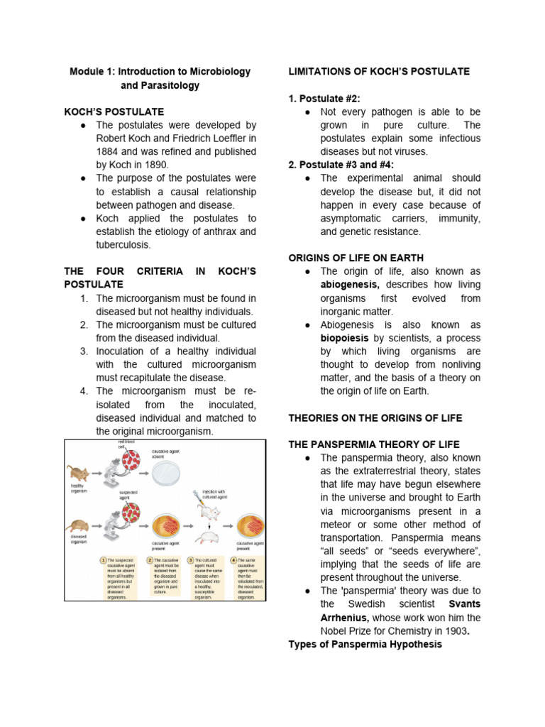 Module 1 - Introduction To Microbiology and Parasitology | PDF ... Module 1 - Introduction To Microbiology and Parasitology | PDF ...