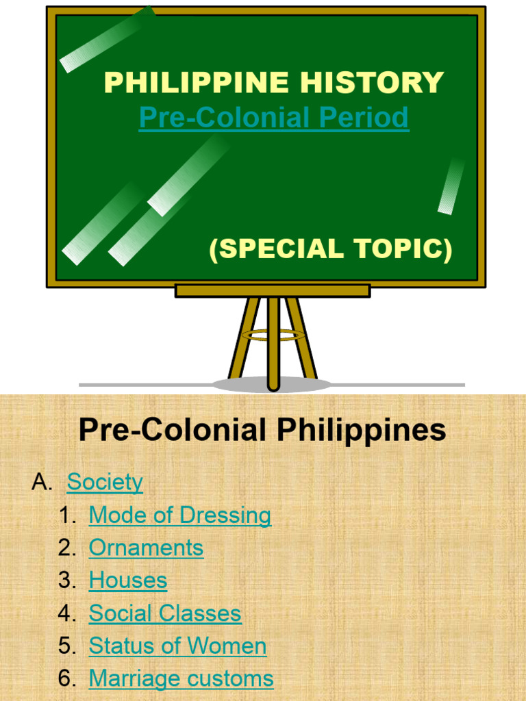 PHILIPPINEHISTORY Pre Colonial Period | PDF | Wedding