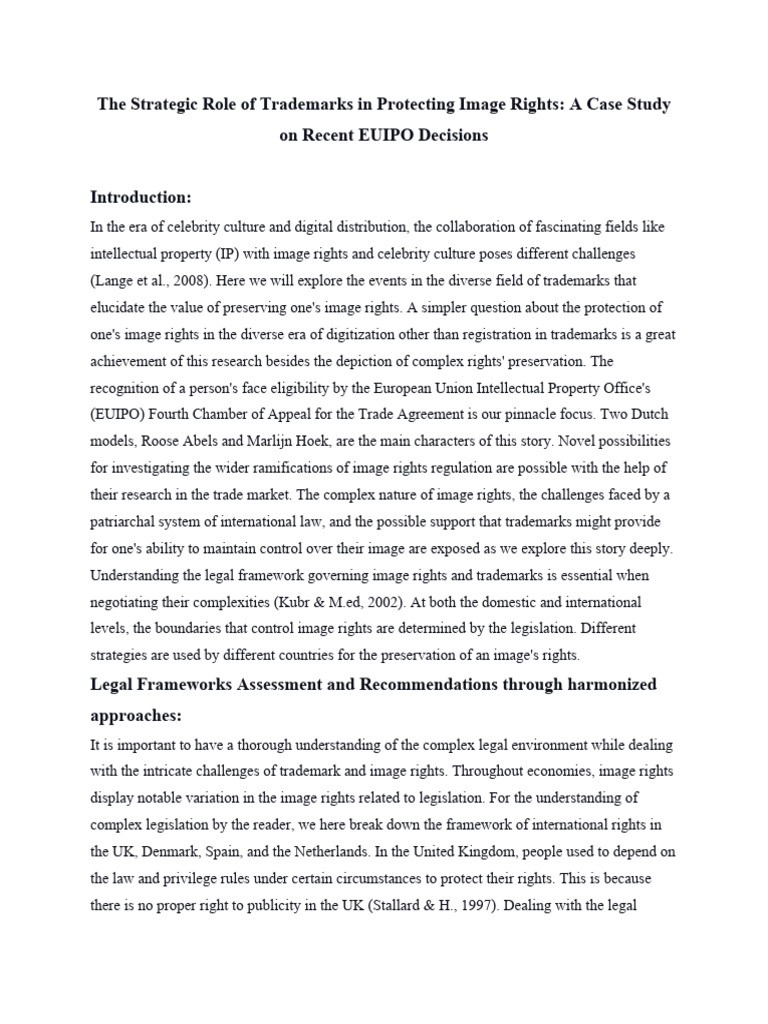 A case study (2) | PDF | Intellectual Property | Personality Rights