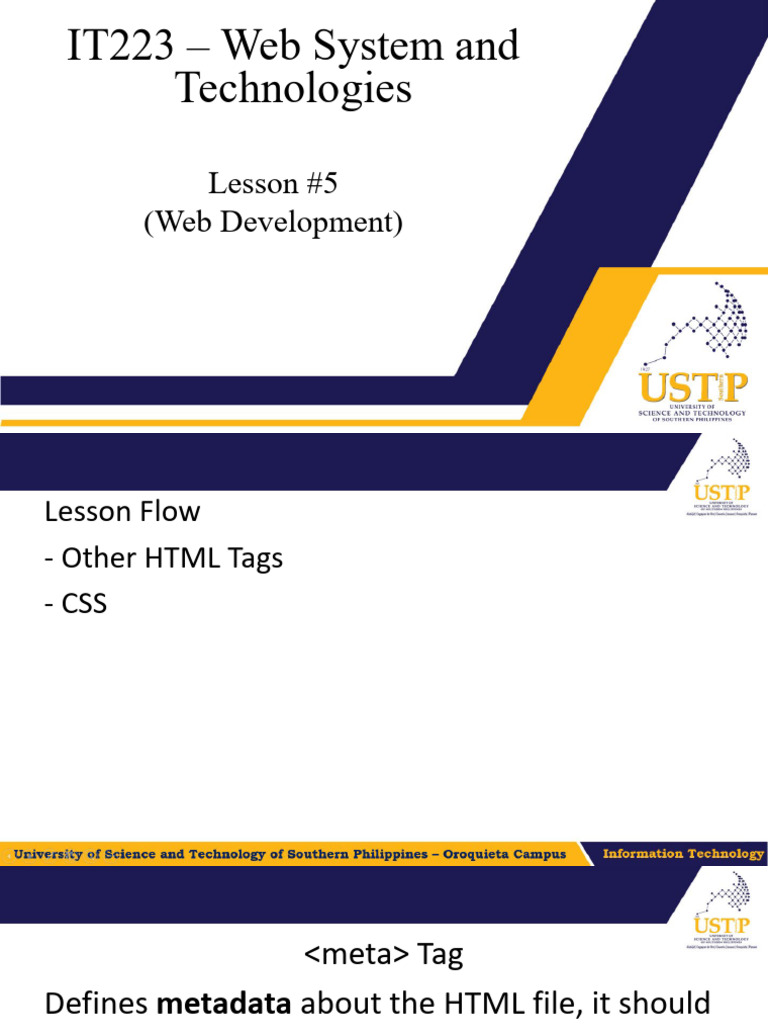 Lesson 5 | PDF | Html Element | Html