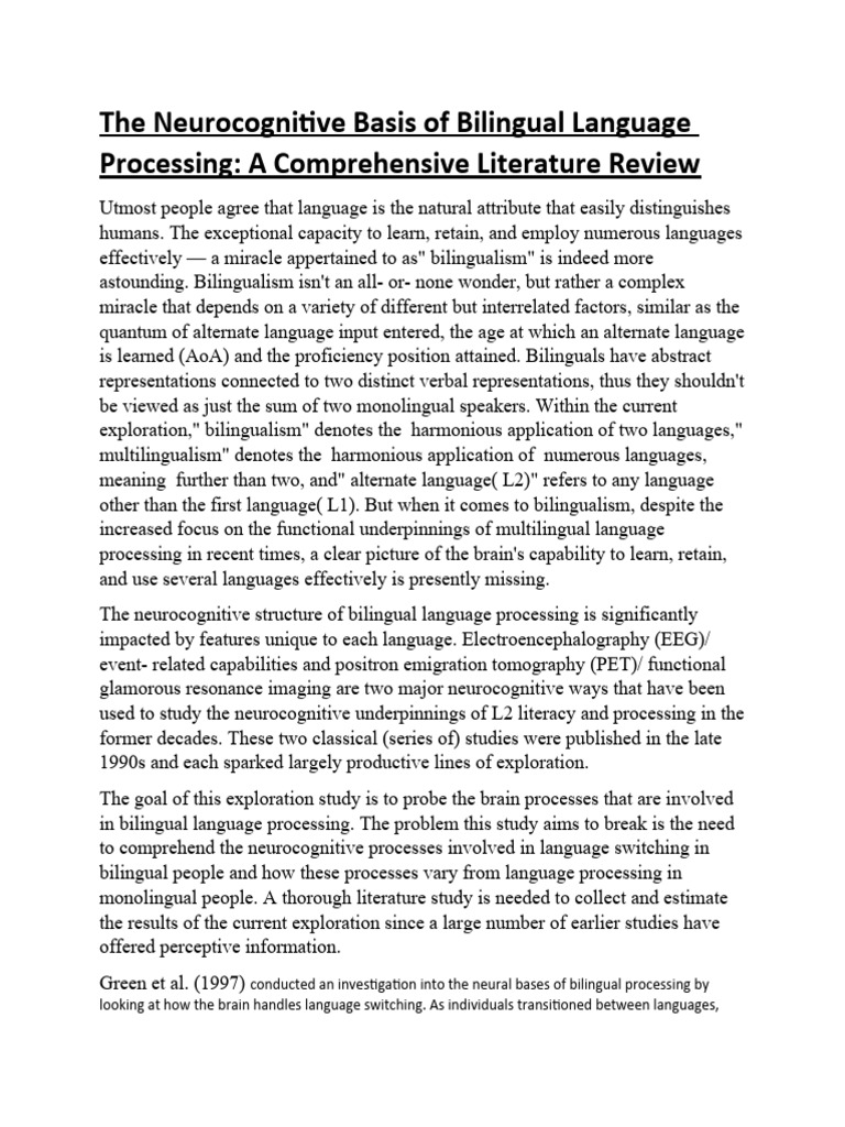 psycho project | PDF | Multilingualism | Executive Functions