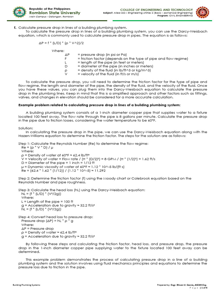 Building Plumbing System Week 3 4 | Download Free PDF | Plumbing ...