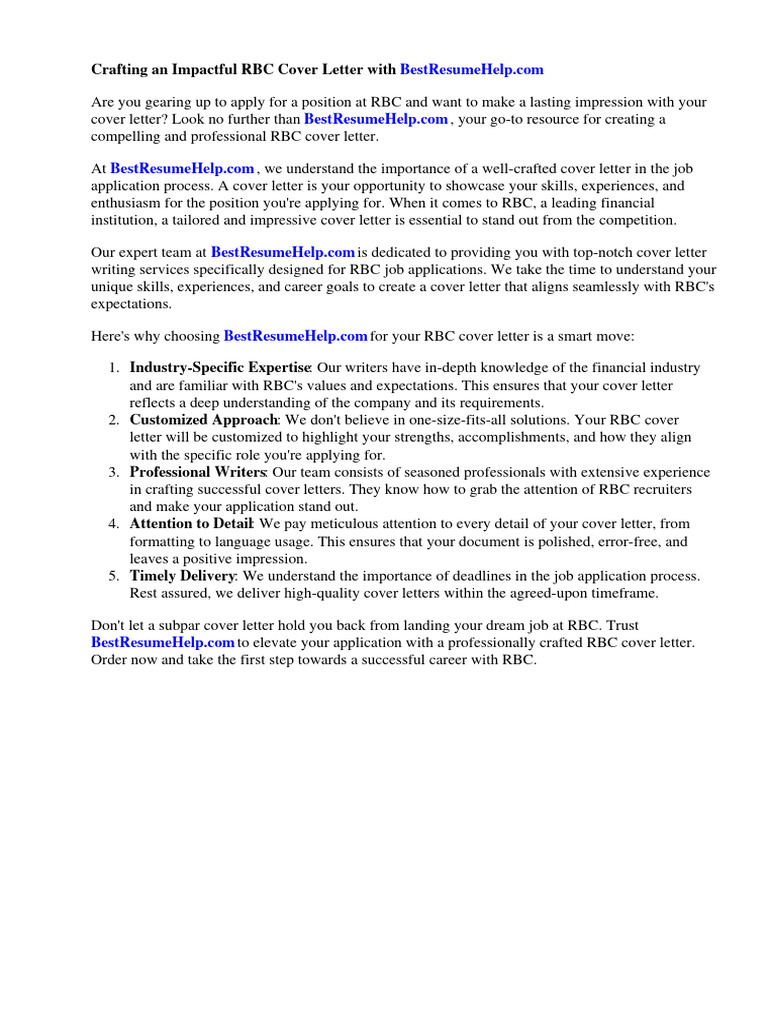 RBC Cover Letter | PDF | Http Cookie | Privacy