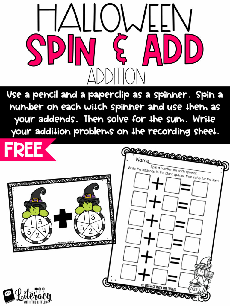HalloweenSpinandAddFreebie 1 | PDF