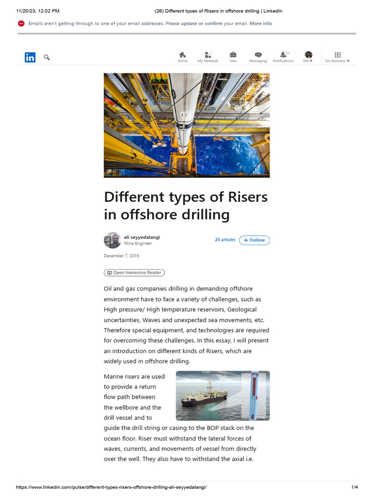Different Types of Risers in Offshore Drilling - LinkedIn | PDF